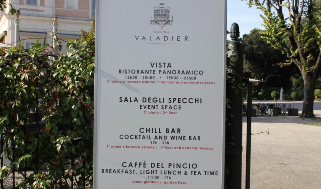 Casina Valadier Rome Italy - Villa Borghese Restaurant Facts